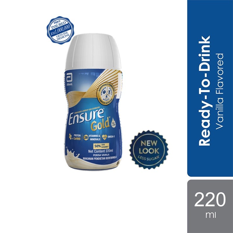 Ensure Gold Liquid Vanilla Drink (220ml) | Shopee Malaysia