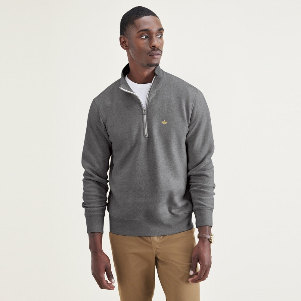 Dockers® Men's Quarter-Zip Fleece Regular Fit Sweater A4165-0000 ...