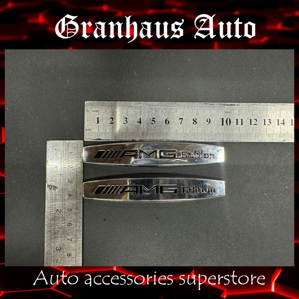 Mercedes AMG chrome Fender Emblem Logo 1 set 2pcs | Shopee Malaysia