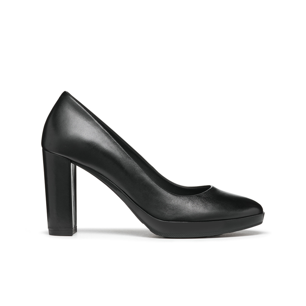 GEOX Ladies Walk Pleasure 85 High-Heeled Court Shoes - Black D35TFA ...
