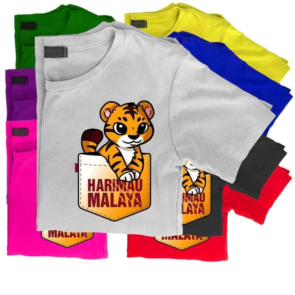 Harimau Malaya Malaysia Boy Girl Tshirt Unisex Baju Viral Kemeja Kanak ...