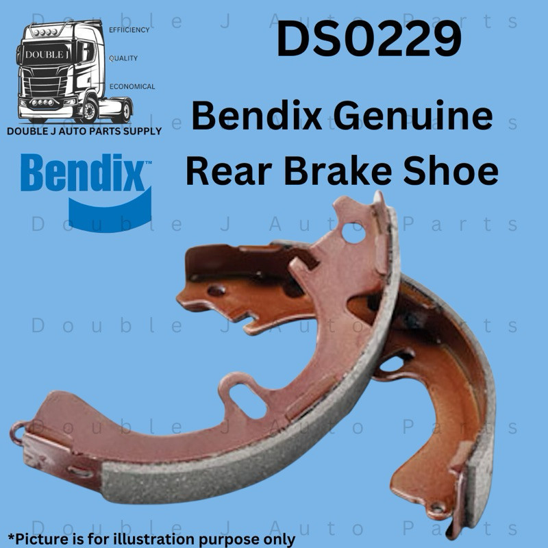 Genuine Bendix Proton Savvy, Saga FLX, Saga BLM Rear brake shoe DS0229 ...
