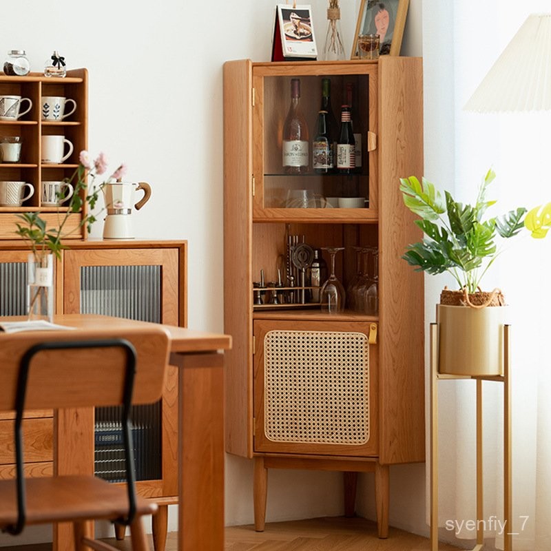 Contact seller/Nordic Solid Wood Corner Locker Cherrywood Corner Retro ...