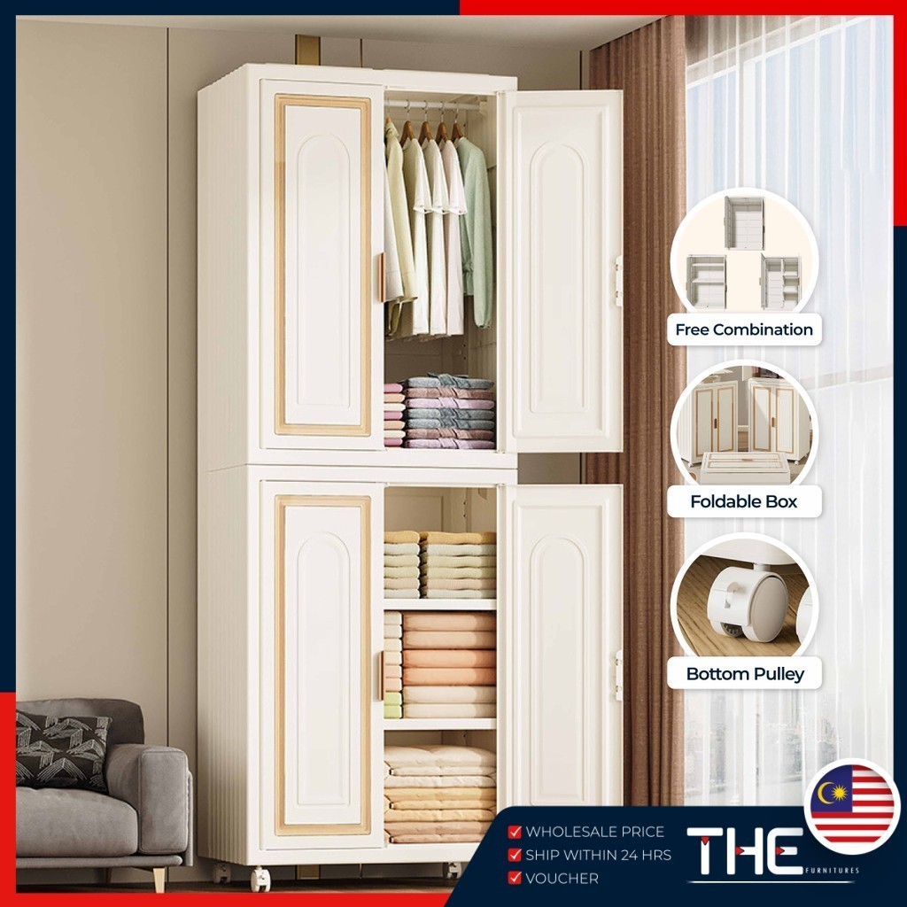 【𝟲𝟬% 𝗢𝗙𝗙𝗘𝗥 𝗖𝗟𝗘𝗔𝗥𝗔𝗡𝗖𝗘】THE L58/70cm Moveable Folding Kids Adult Wardrobe ...