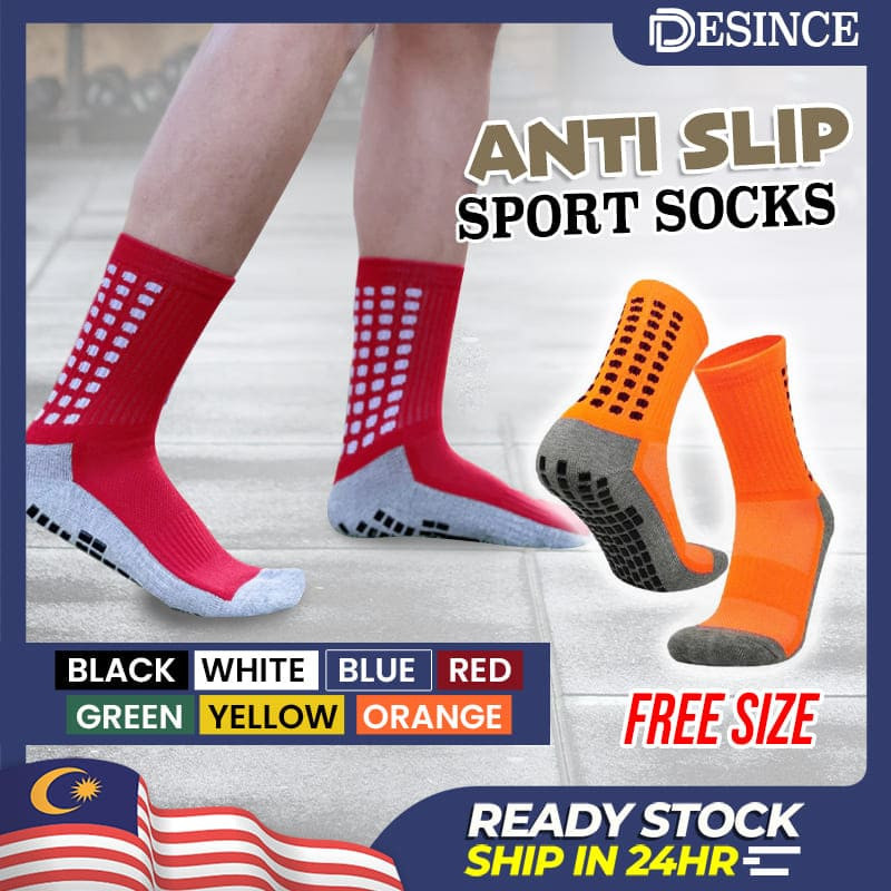 🇲🇾 DESINCE Anti Slip Socks Futsal Socks Stokin Football Soccer Thick ...