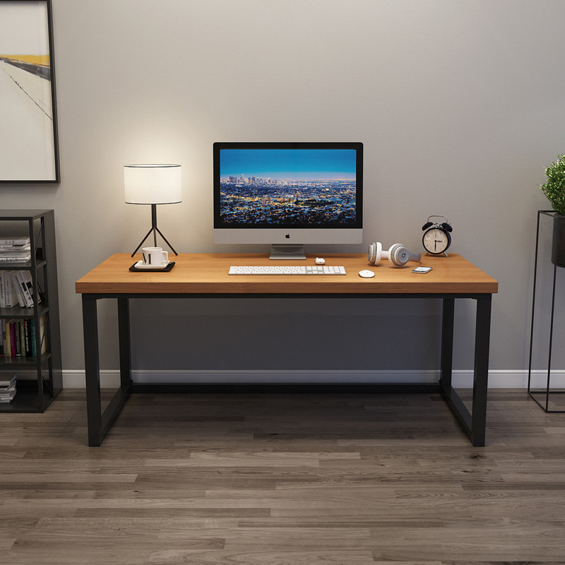 Get 8% coupon】Solid Wood Computer Desk Desktop Home Long Desk Bedroom ...