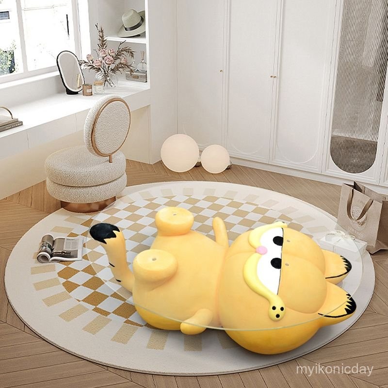 J-H/ Creative Modern Cartoon Style Garfield Coffee Table Nordic Simple ...