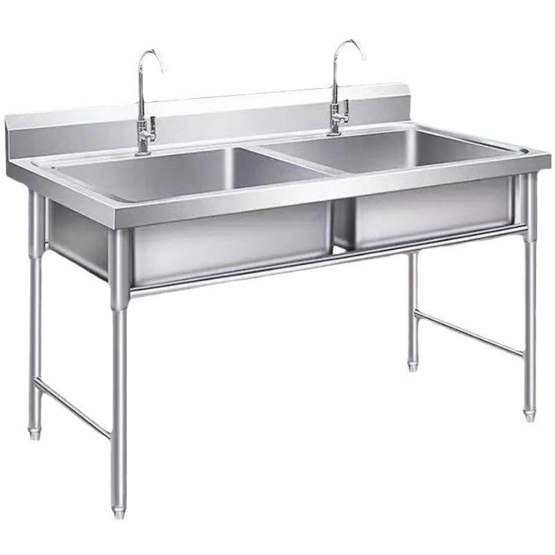 J-H/ Thickened304Stainless Steel Sink Single and Double Pool School ...