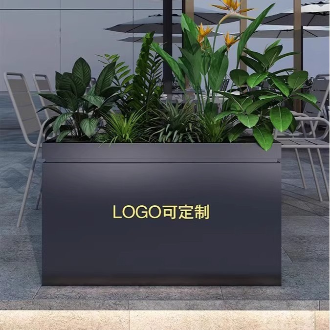 M/Outdoor Flower Box Stainless Steel Planter Combination Courtyard ...