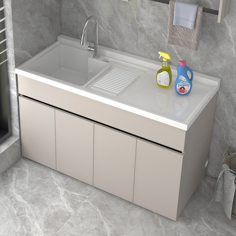 Q-8/Balcony Cream Style Wash Wardrobe Combination Balcony Ark Honeycomb ...