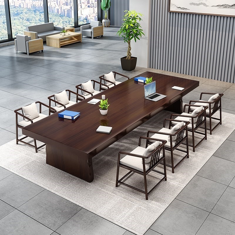 JY-8/Simple Modern Solid Wood Conference Table and Chair Combination ...