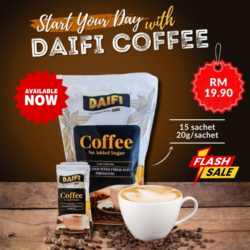 KOPI DAIFI DELYSH COFFEE tanpa gula putih kopi sedap kopi diet kopi ...