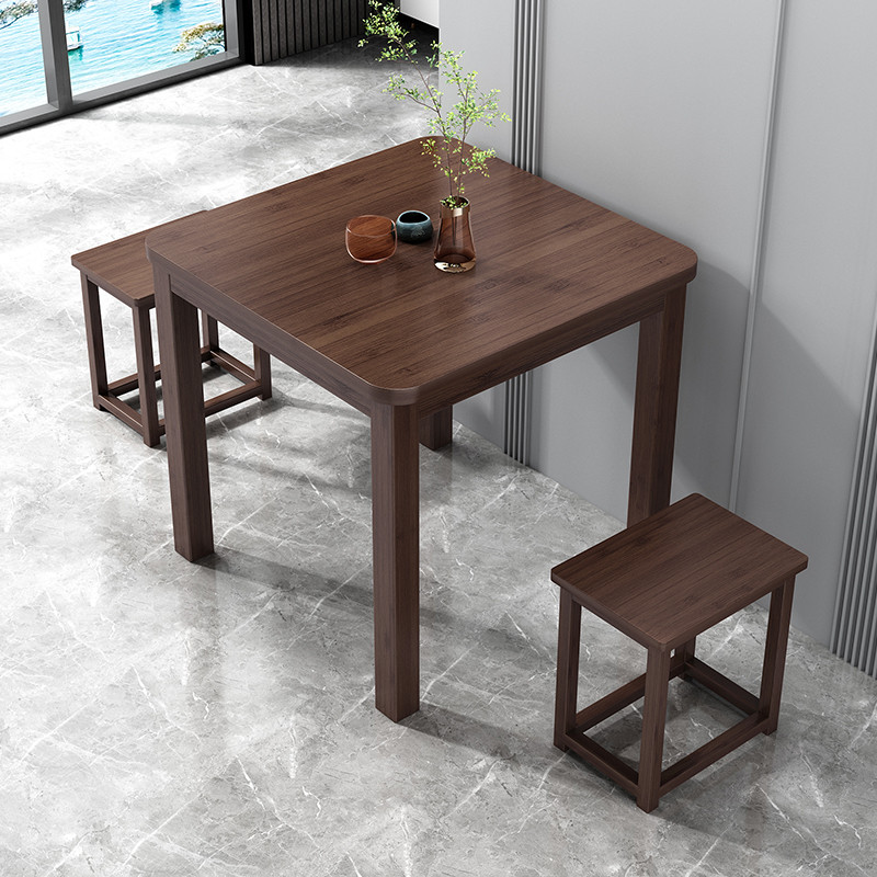 JY-8/Bamboo Dining Table Solid Wood Square Table Home Small Apartment ...