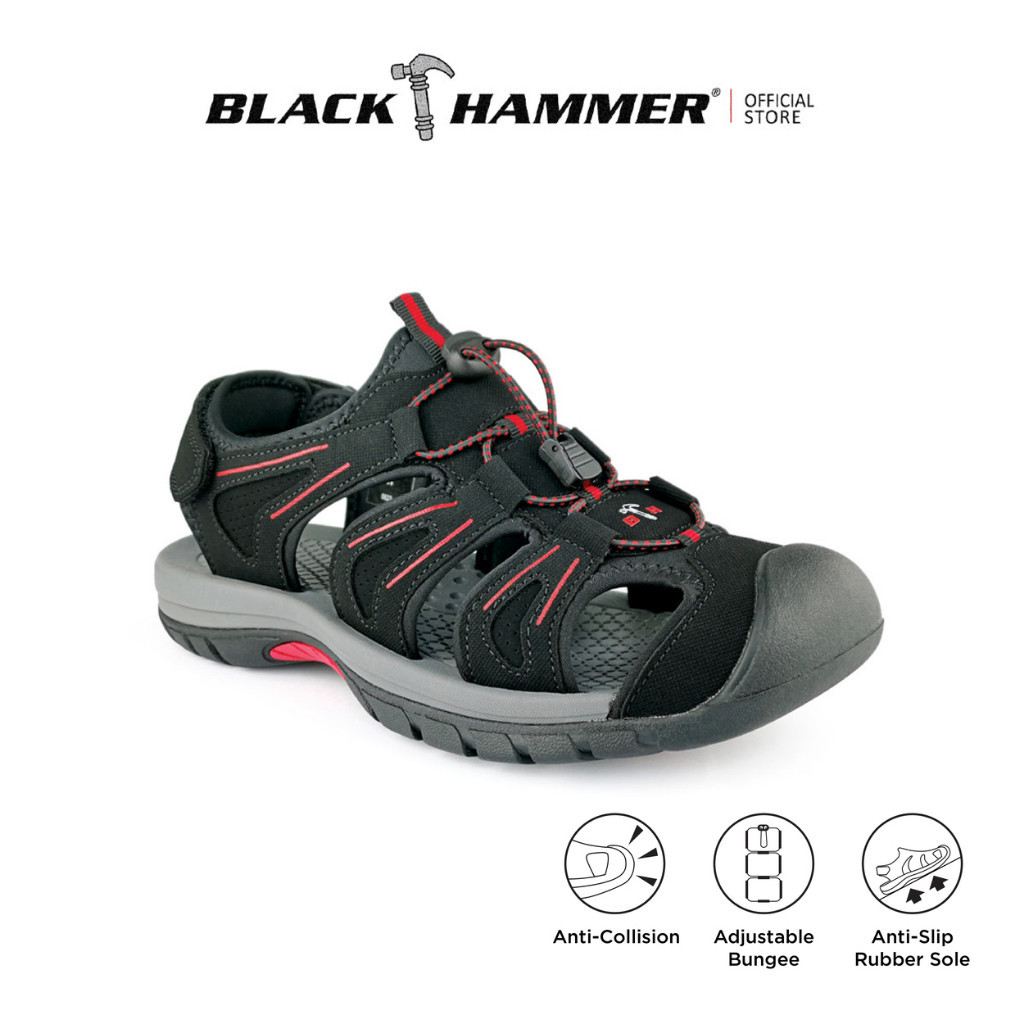 Black Hammer Men Walking Sandals BHC-201712-SD | Shopee Malaysia