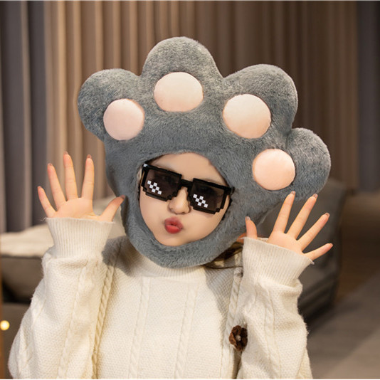 JY-8/ins Cute Cat Paw Headgear Hat Cartoon Cat Hat Photo Props Plush ...