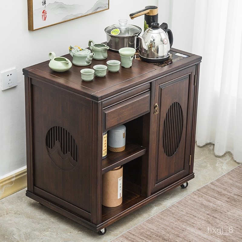 J-H/Mobile Tea Cabinet Small Tea Table Tea Bar Side Cabinet Storage ...