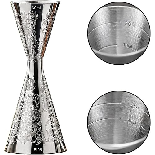 WOMLEX Measuring Cups Jigger Cocktail Whiskey Integrated Stainless ...