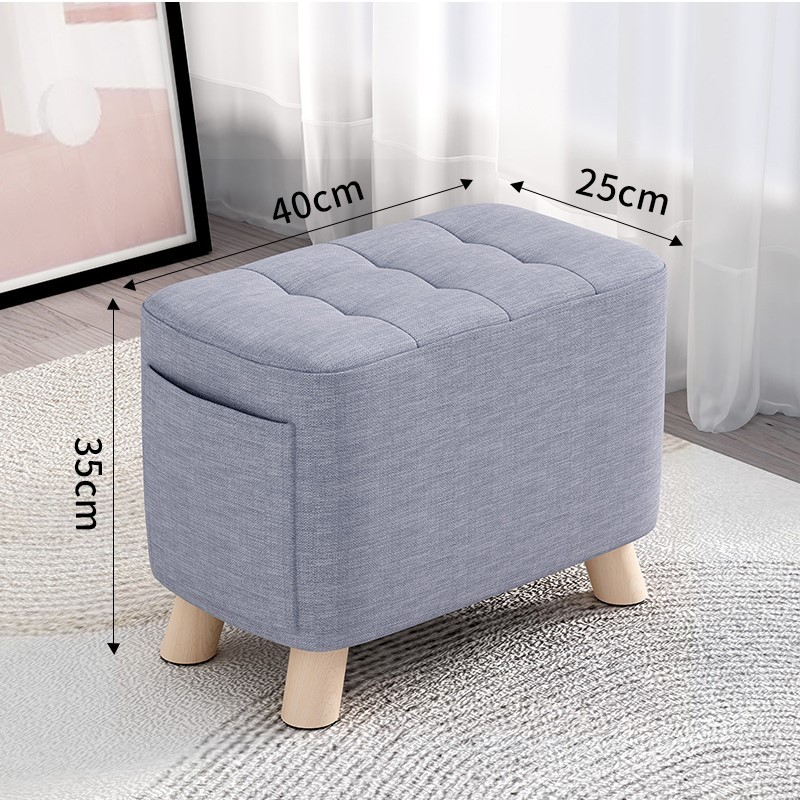 J-H/IL Household Fabric Small Stool Doorway Shoe Changing Stool Low ...