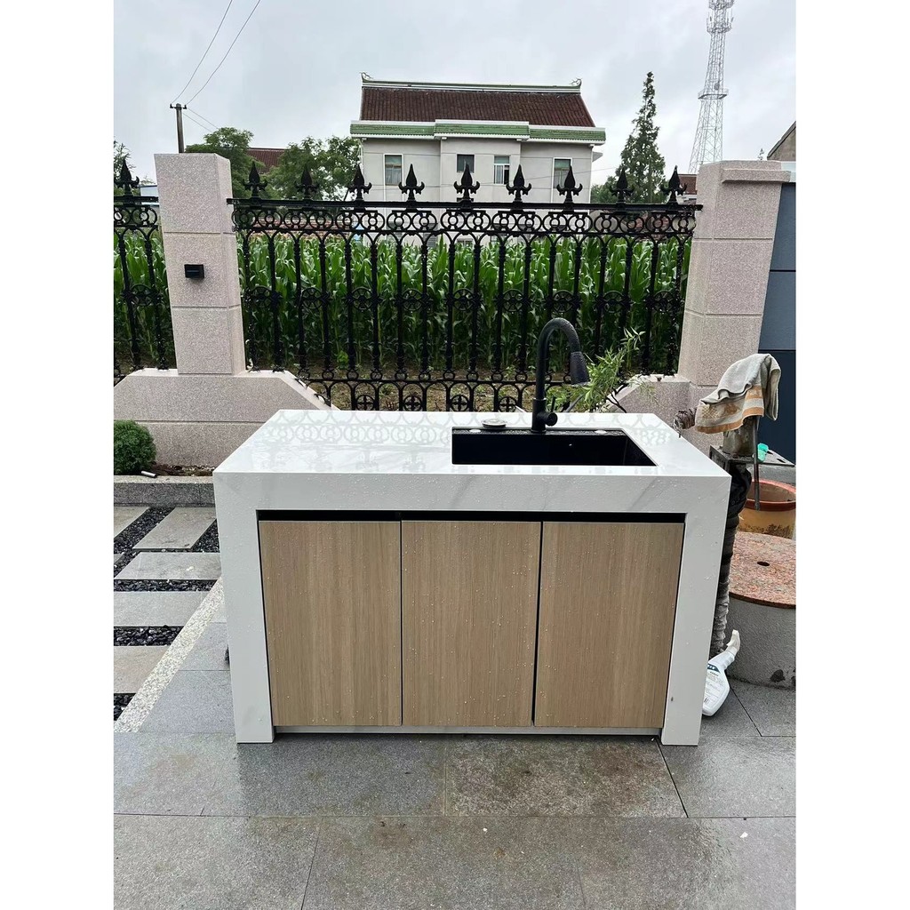 J-H/Outdoor Console Wash Basin Kitchen Island Aluminum Alloy Locker ...