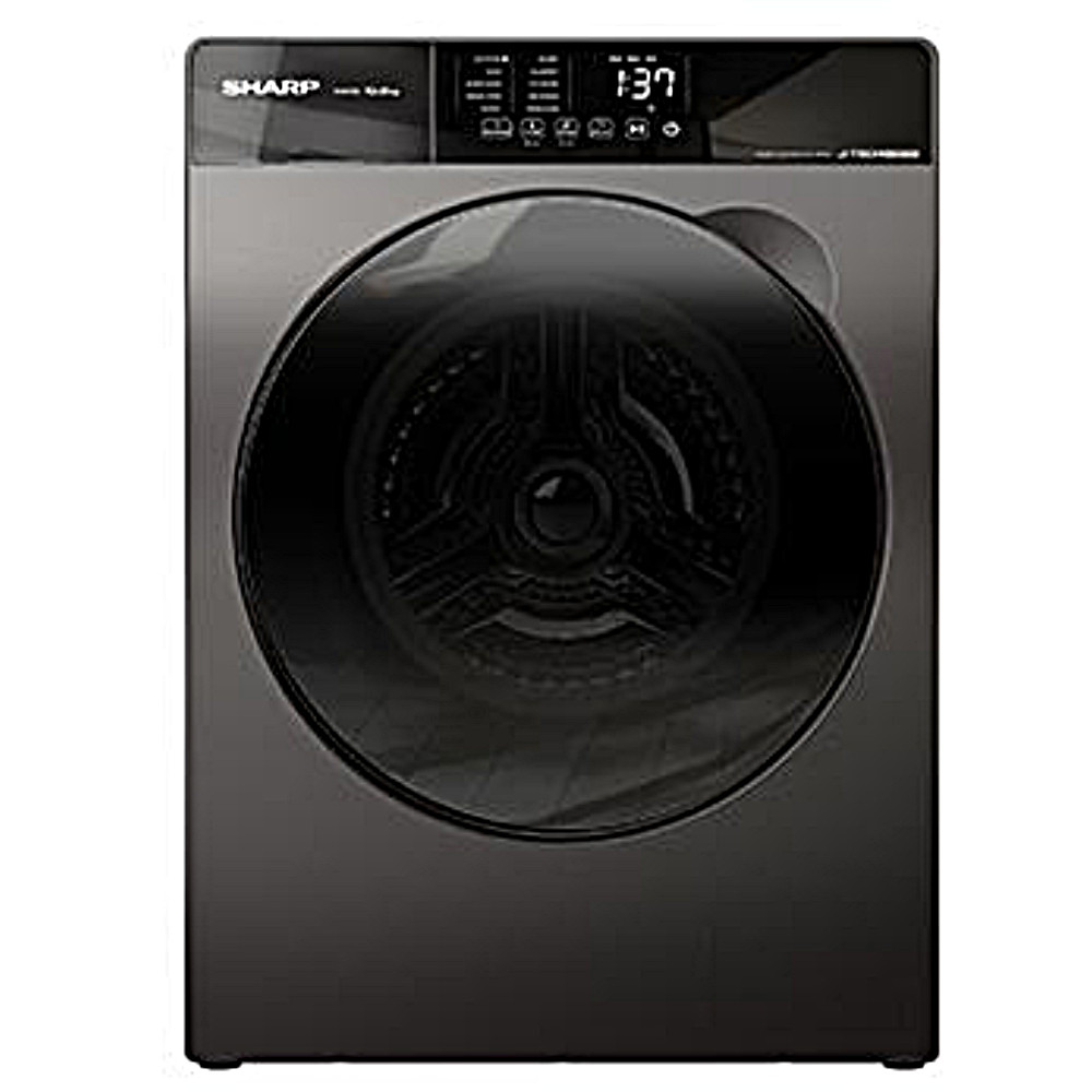 SHARP FRONT LOAD WASHING MACHINE ESFK1054SMG 10.5KG DARK SILVER ...