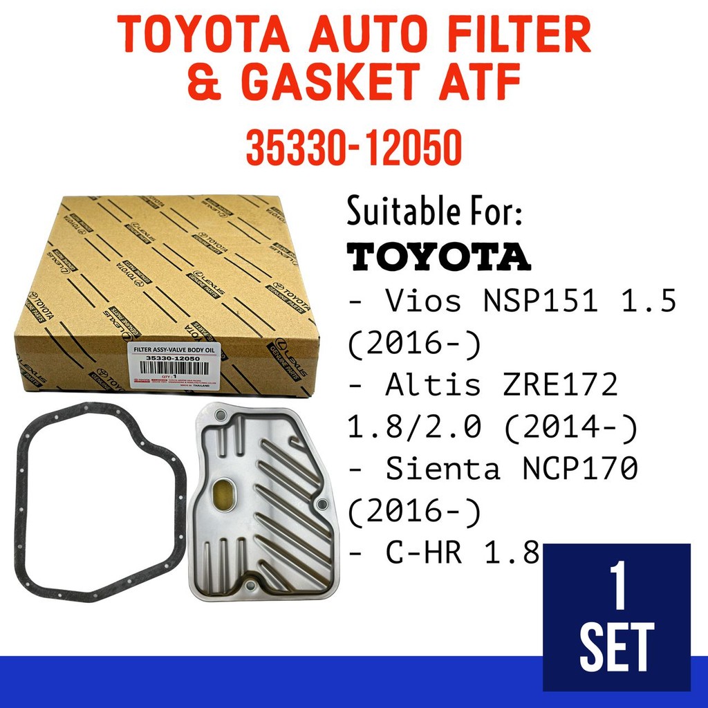 TOYOTA AUTO TRANSMISSION FILTER & GASKET ATF (35330-12050) - VIOS ...