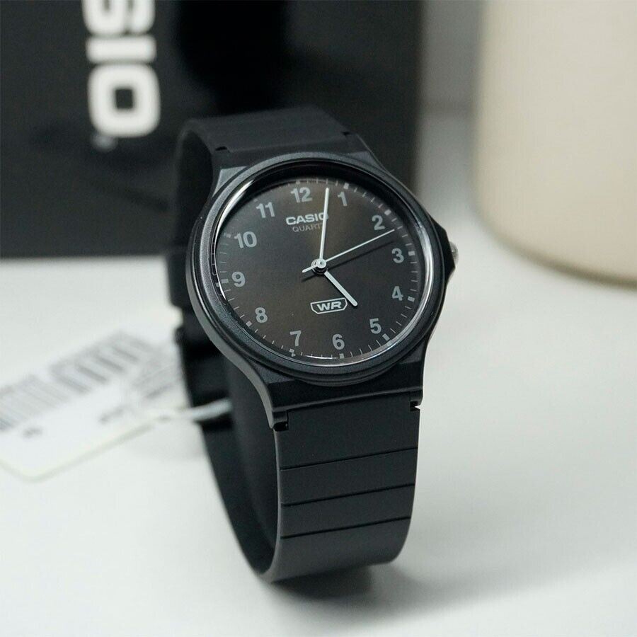 Casio MQ-24B-1B Pop Black Numeral Slim Minimalistic Design Analog Resin Watch | Shopee Malaysia