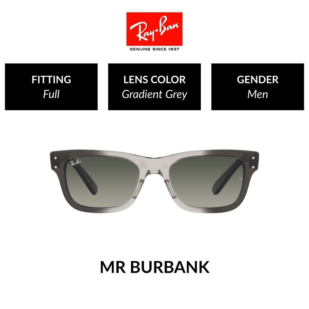 Ray-Ban MR BURBANK RB2283F 134071 Men Full Fitting Sunglasses Size 55mm ...