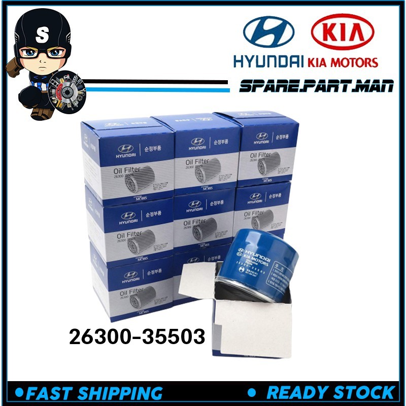 HYUNDAI , KIA GENUINE OIL FILTER ( 26300-35504 )( 26300-35503 ) SPM ...