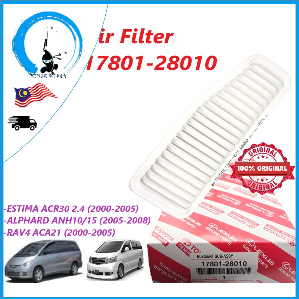 NJW TOYOTA Air Filter 17801-28010-Toyota Estima 2.4 2000-2005 ACR30 ...
