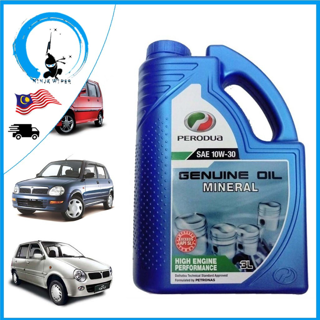 PERODUA 10W30 ENGINE OIL 3 LITER KANCIL KELISA KENARI GENUINE PARTS NJW ...