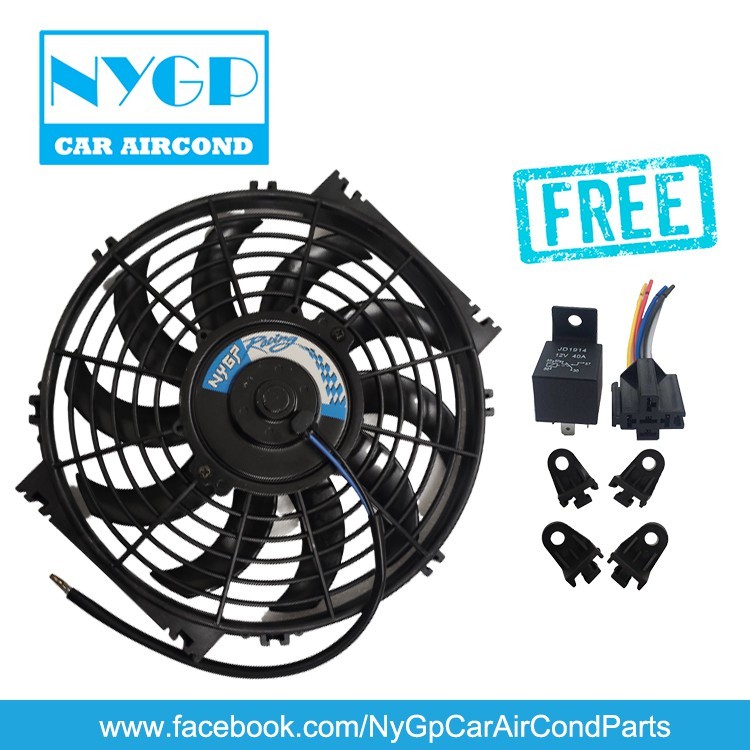 ACK 🔖NYGP RACING🔖Car Extra Fan 10 inch 12 inci 12V Tambahan Cooling ...
