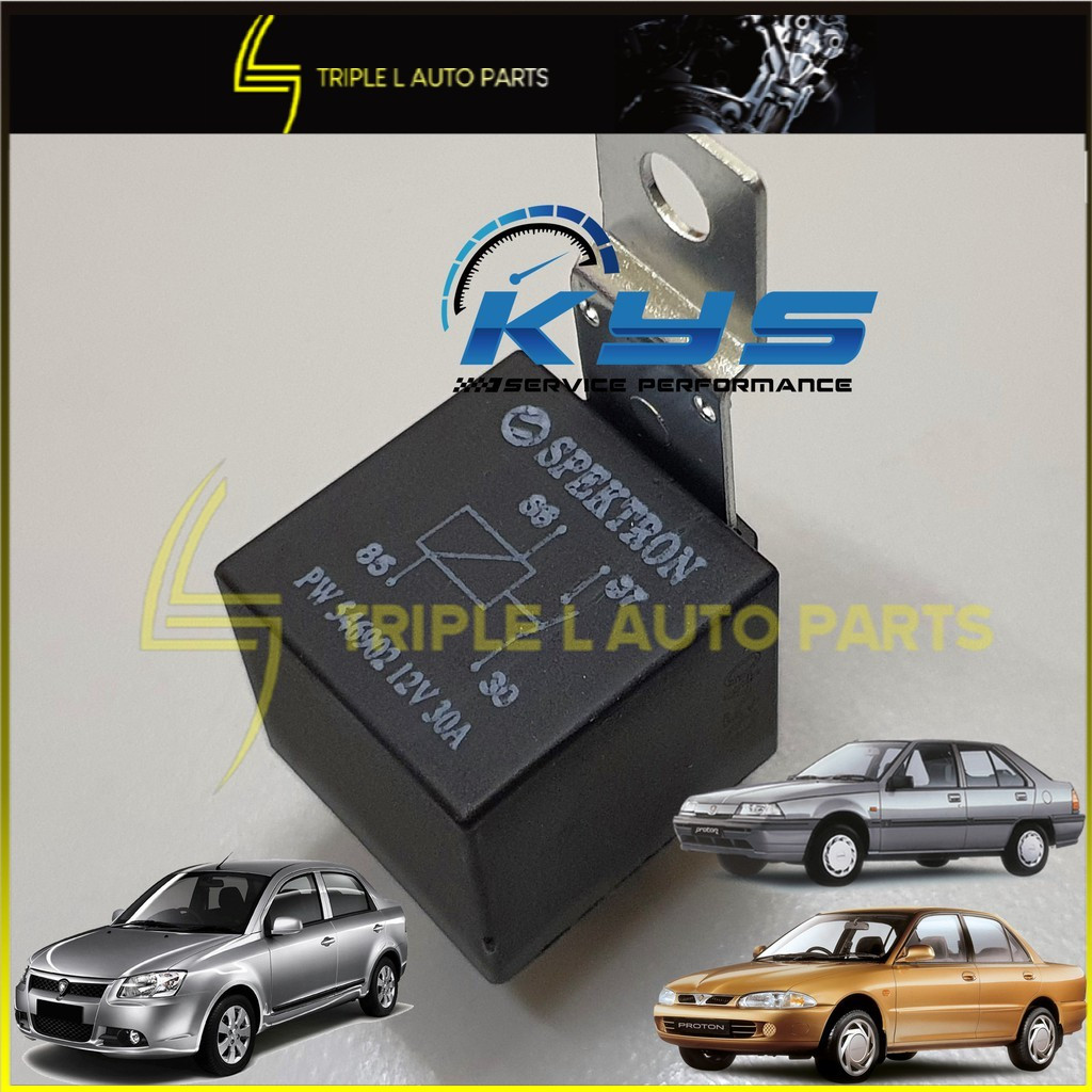 SPEKTRON # FAN/HEAD LAMP/STARER RELAY 4 PINS # 12V30A # PROTON SAGA ...