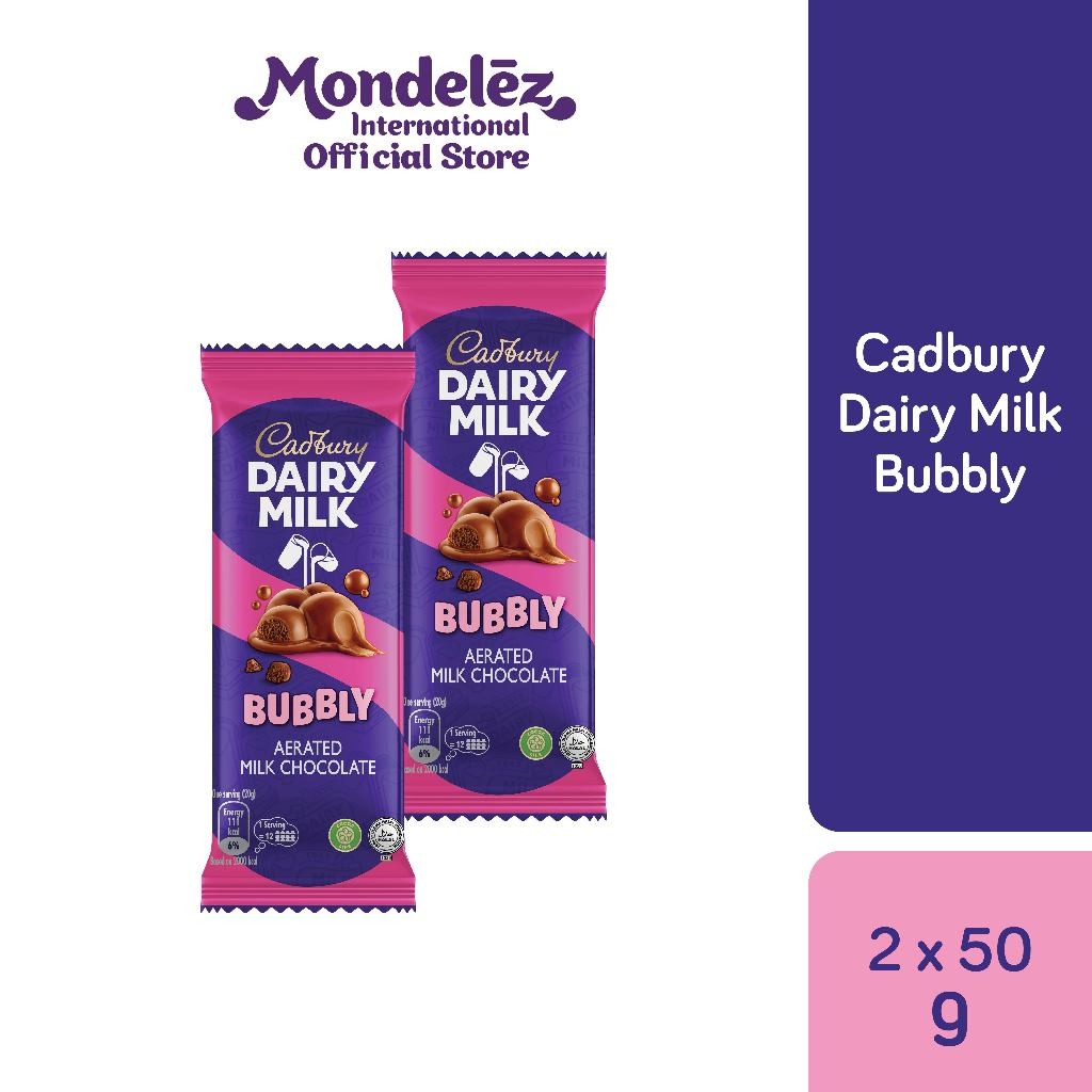 Cadbury Dairy Milk Bubbly Chocolate (46g x2/x3/x6/x10) | Shopee Malaysia