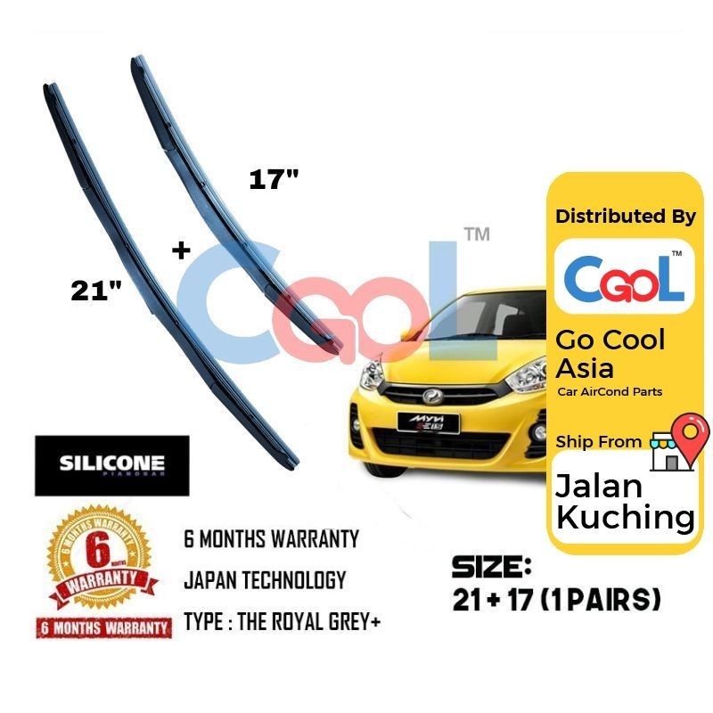 🇯🇵 Ninja Wiper The Royal GREY+🇯🇵 MYVI LAGI BEST(21"+17" 1PAIR) Wiper 3 ...