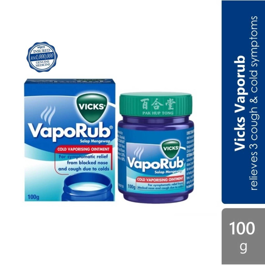 Vicks Vaporub 100g | Relief Of Cough & Cold | Shopee Malaysia