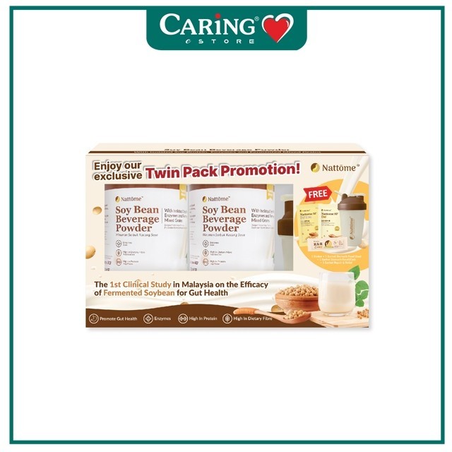 NATTOME SOY BEAN BEVERAGE POWDER 500G 2S + PREMIUM | Shopee Malaysia