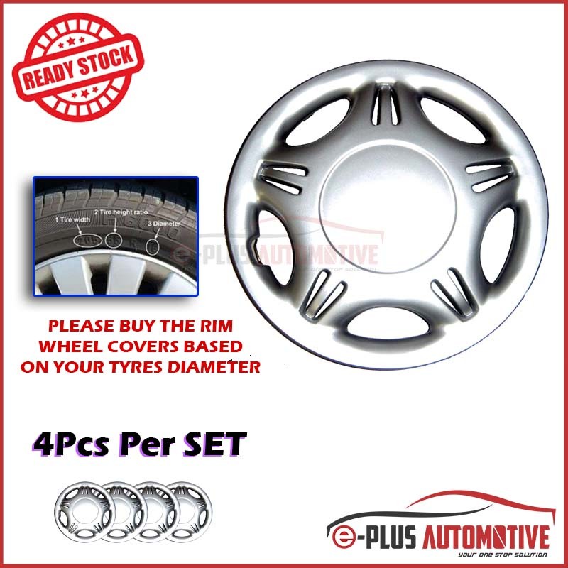 Universal Wheel Cover Rim Center Hub Caps [13 Inch] Compatible With ...