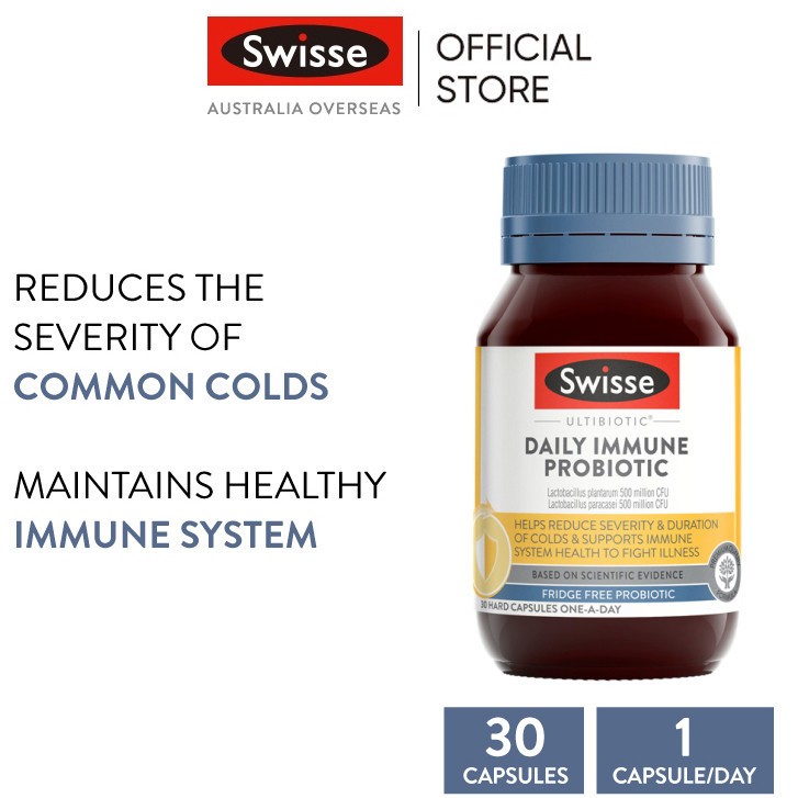 Swisse Ultibiotic Daily Immune Probiotic 30 Capsules (EXP:10 2026 ...
