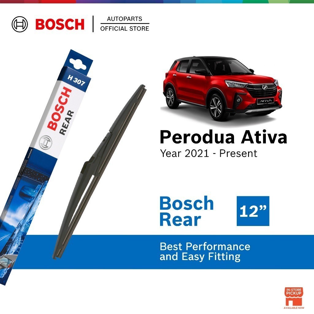 Bosch H307 12” Rear Wiper for Perodua Ativa (2021 - Present) | Shopee ...