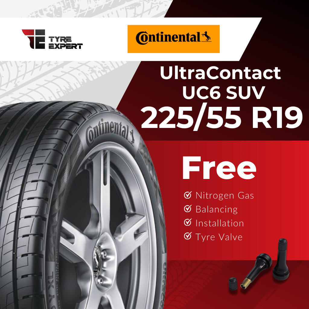225/55R19 CONTINENTAL Ultra Contact UC6 SUV (With Delivery/Installation) tyre tayar | Shopee ...