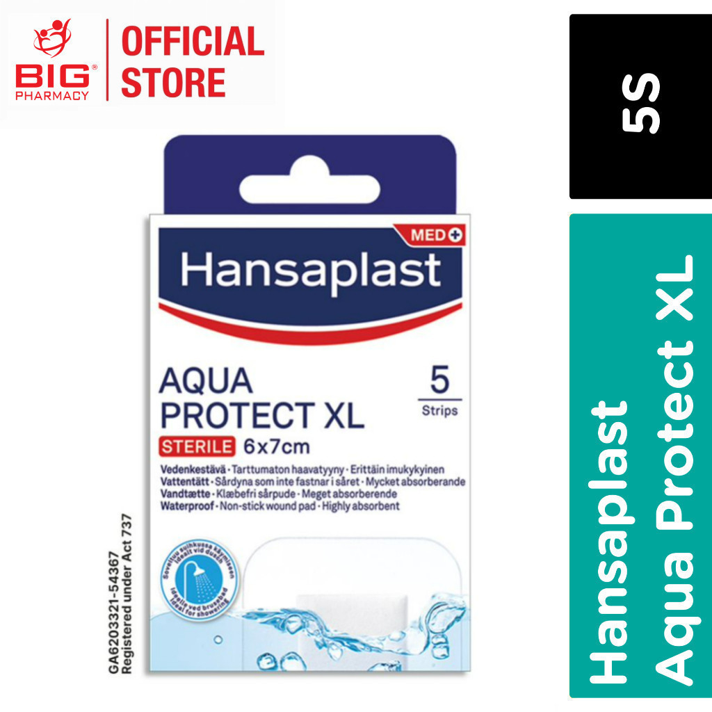 Hansaplast Aqua Protect Sterile Plaster XL 5S (6 cm x 7 cm) | Shopee ...