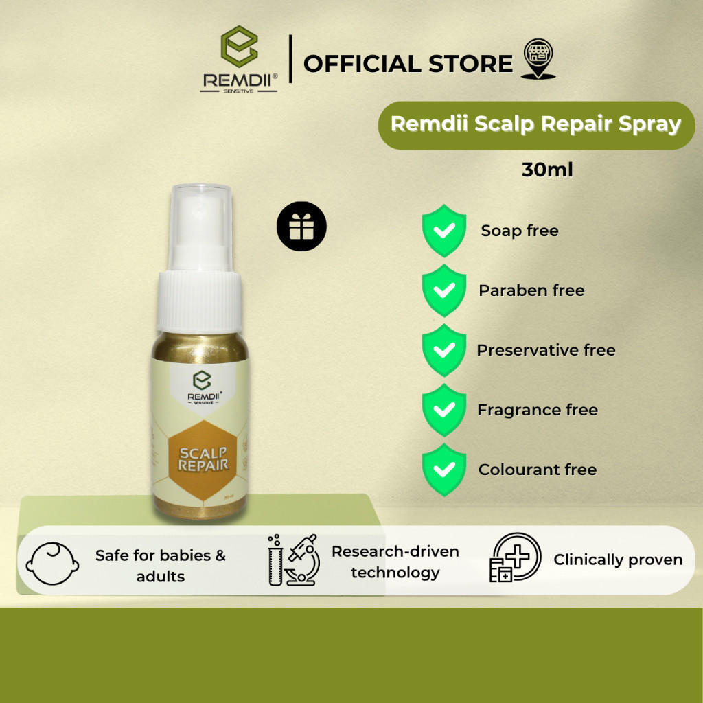REMDII Sensitive Scalp Spray 30ml | Itchy Dry Scalp Relief, Reduce ...
