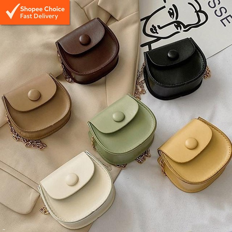 [Shopee Choice] Women Fashion Classy Elegant Small Mini PU Leather ...