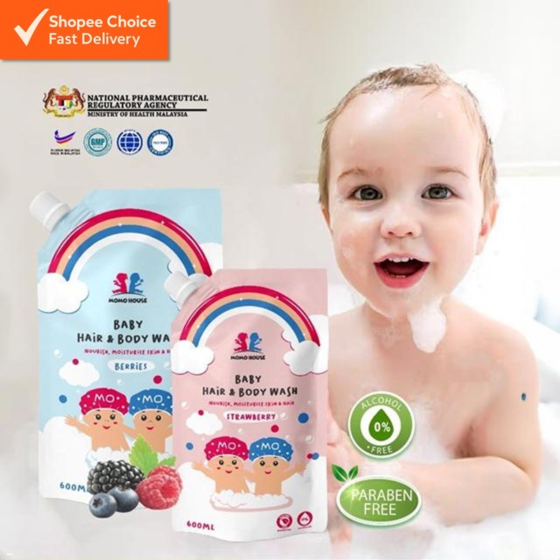 Momo House Baby Shampoo & Body Wash –600ml Head-to-Toe Gentle Cleanser ...