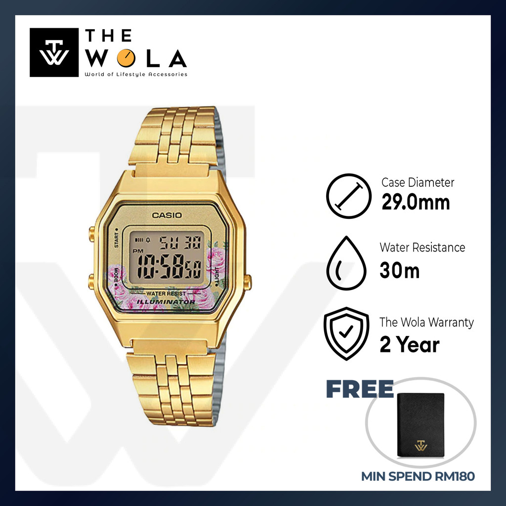 (2 Years Warranty) Casio Vintage Women Digital Watch LA680WGA-4C in ...