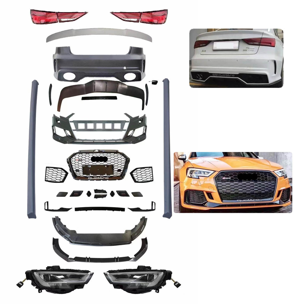 Car Conversion upgraded facelift bumper bodykit For Audi A3 8V 13-16 ...