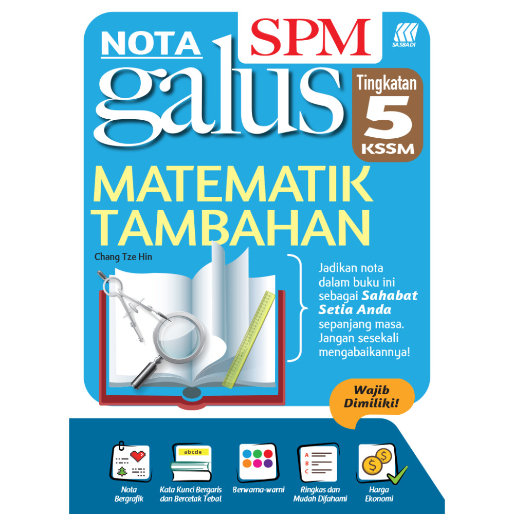 Sasbadi: Nota Galus: Matematik Tambahan + Additional Mathematics: Tingkatan + Form 5: NG24SMT5 ...