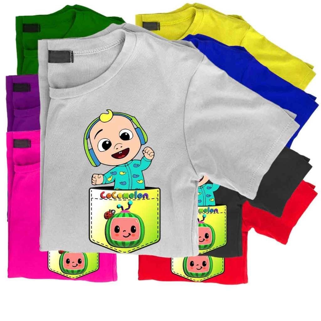 Baju Cocomelon Kid Budak 100 Cotton Tshirt Girl Boy Anime Cloth Fashion ...