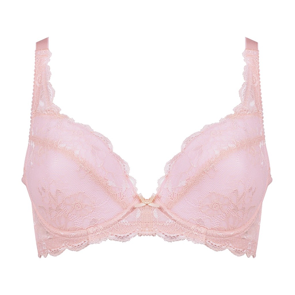XIXILI Ariba Sensual Lace Demi Cup Bra - Pink | Shopee Malaysia