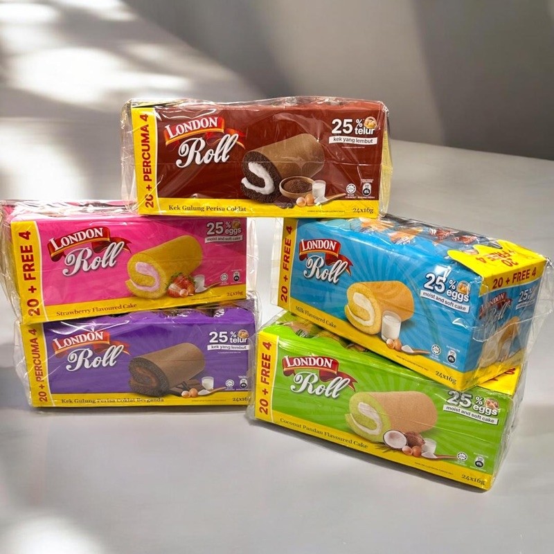 London Roll Cake 20+4 packs (NEW LOOK) | Shopee Malaysia